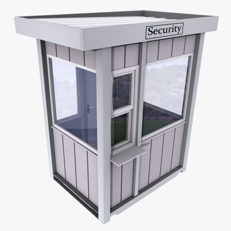 3d model security booth