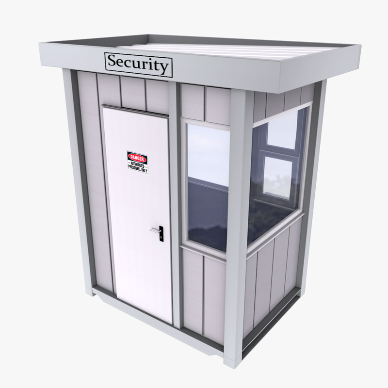 3d model security booth