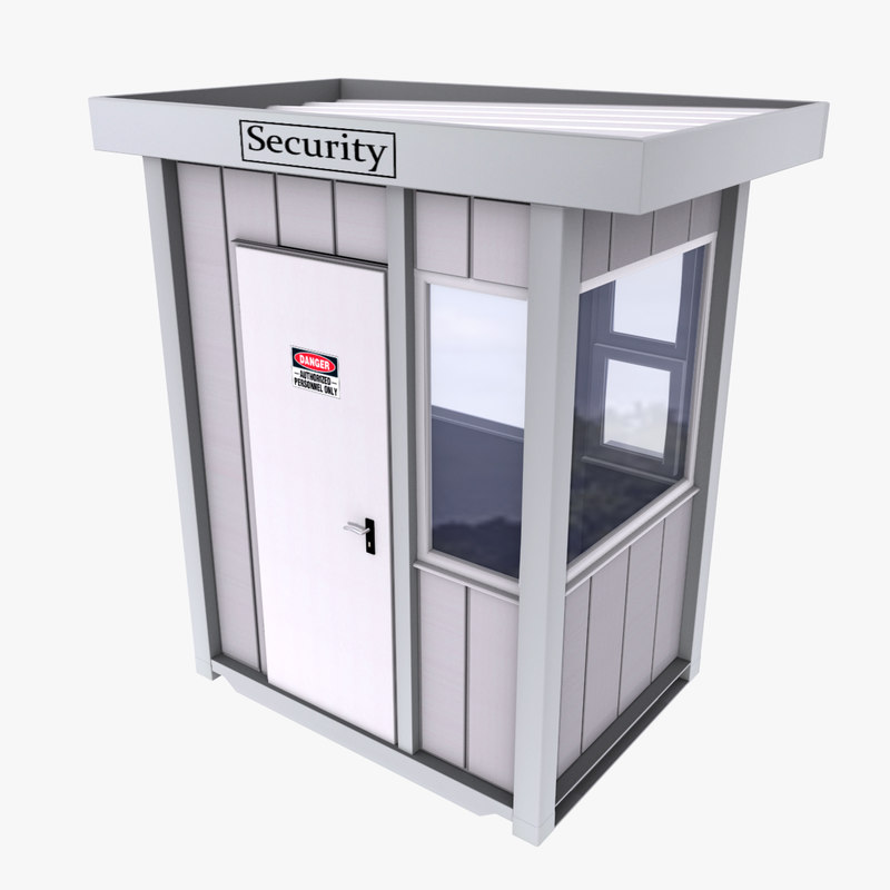 3d model security booth