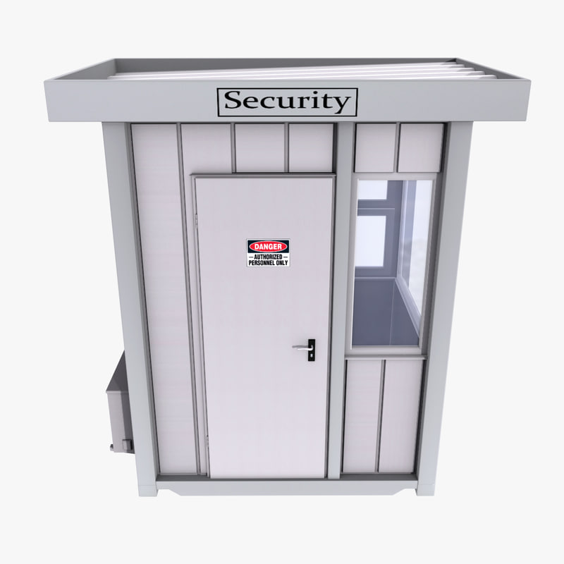 3d model security booth