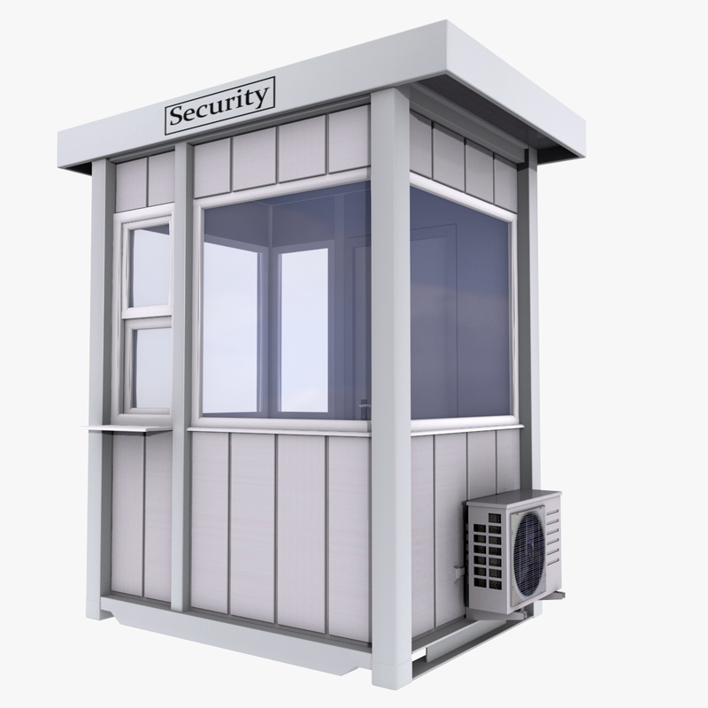 3d model security booth