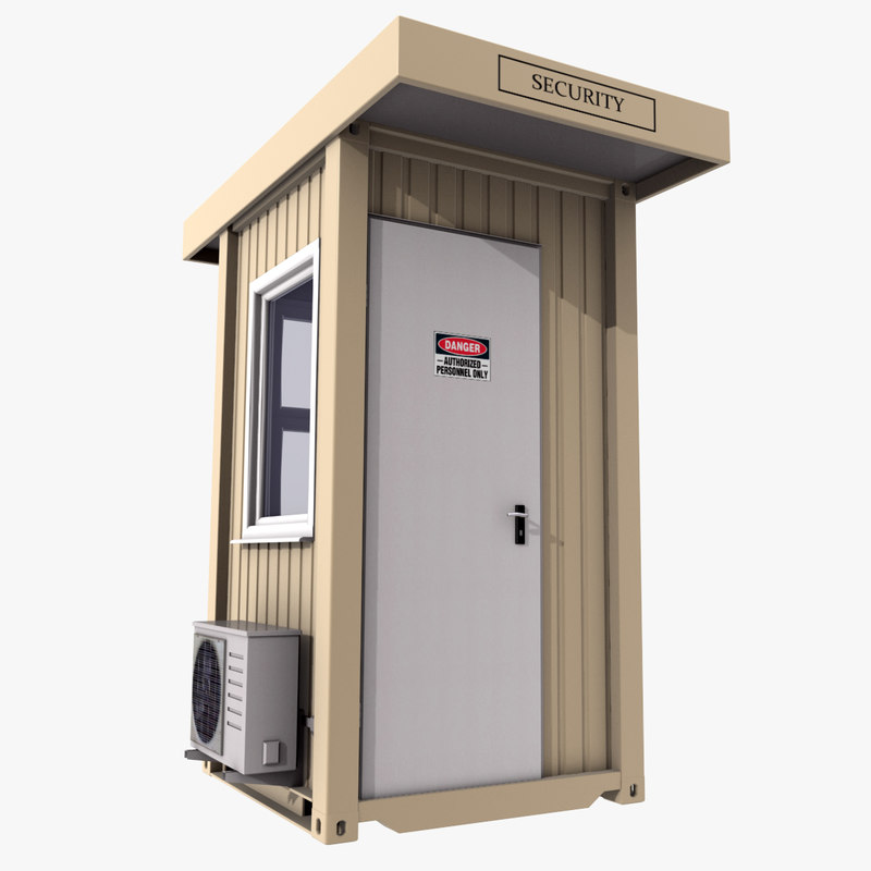 3d model security booth