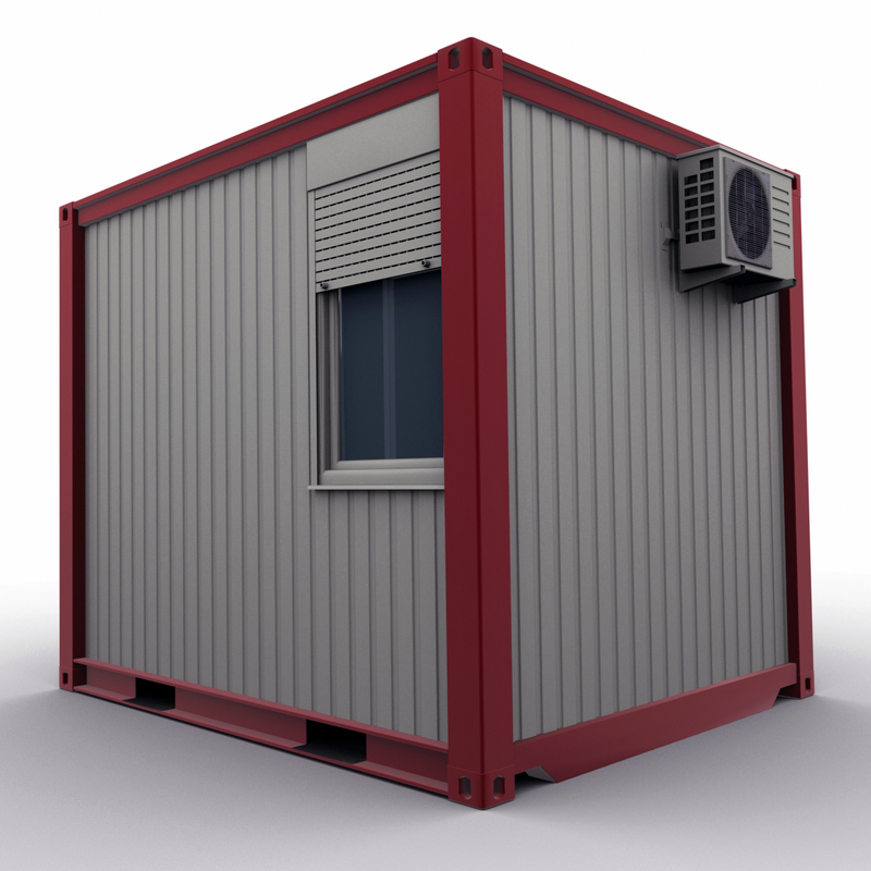 3d model security booth