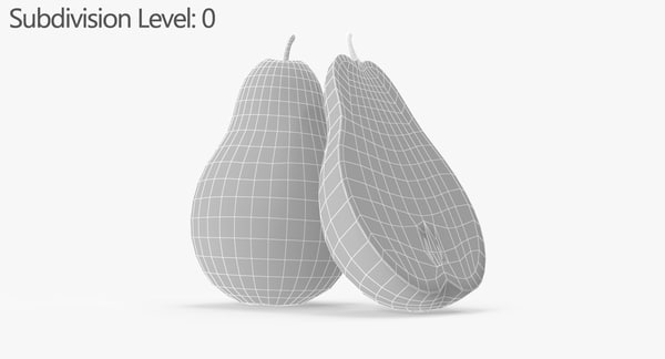 3d pear photorealistic model