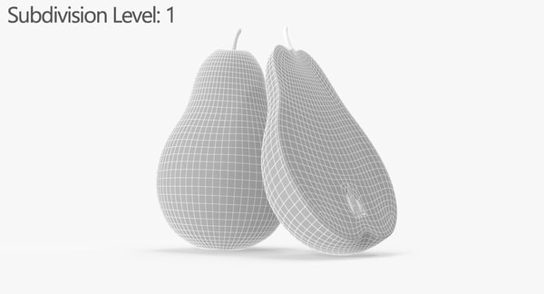 3d pear photorealistic model