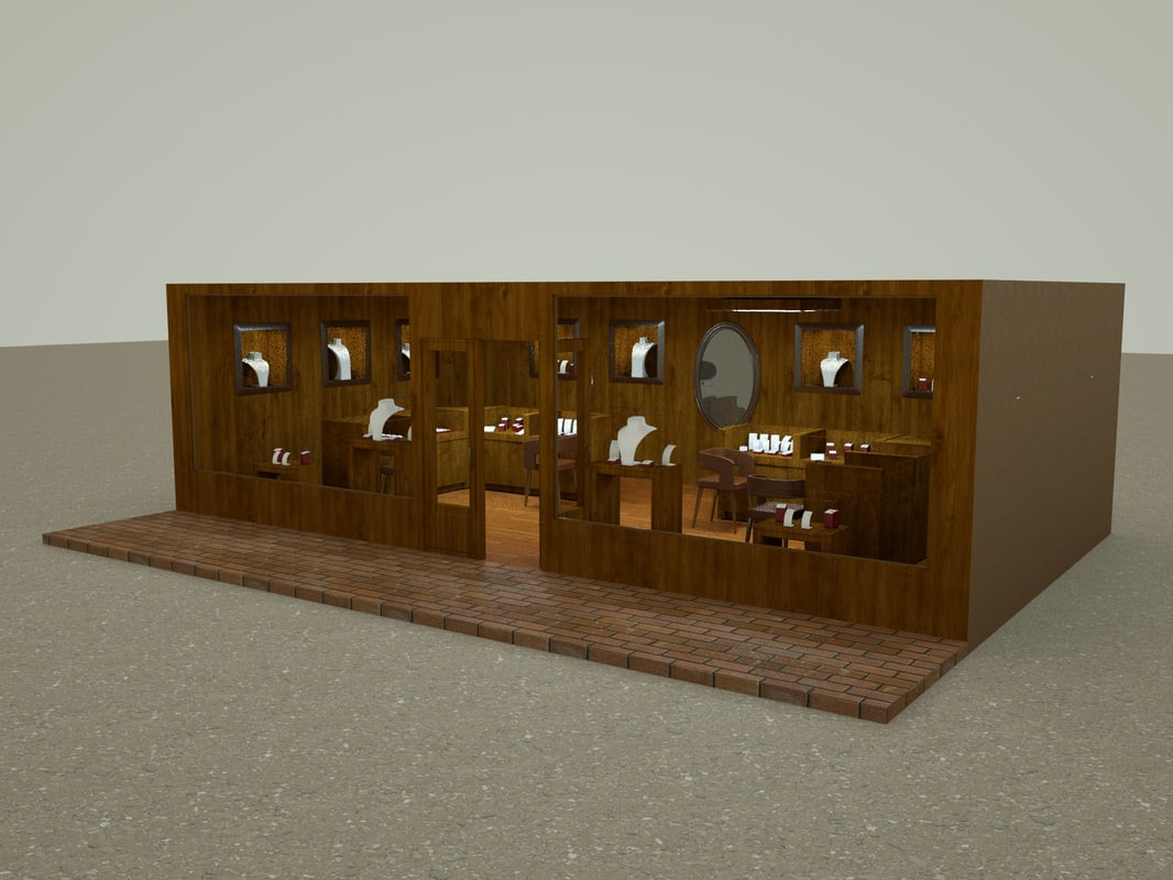 jewelery store 3d c4d