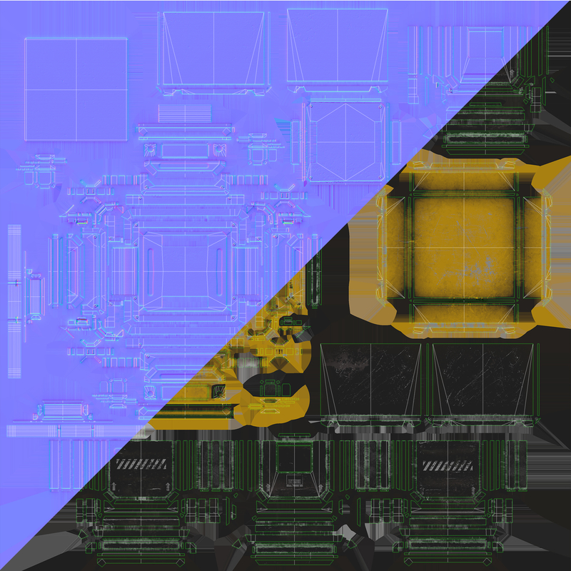 3d model ready sci-fi industrial crate