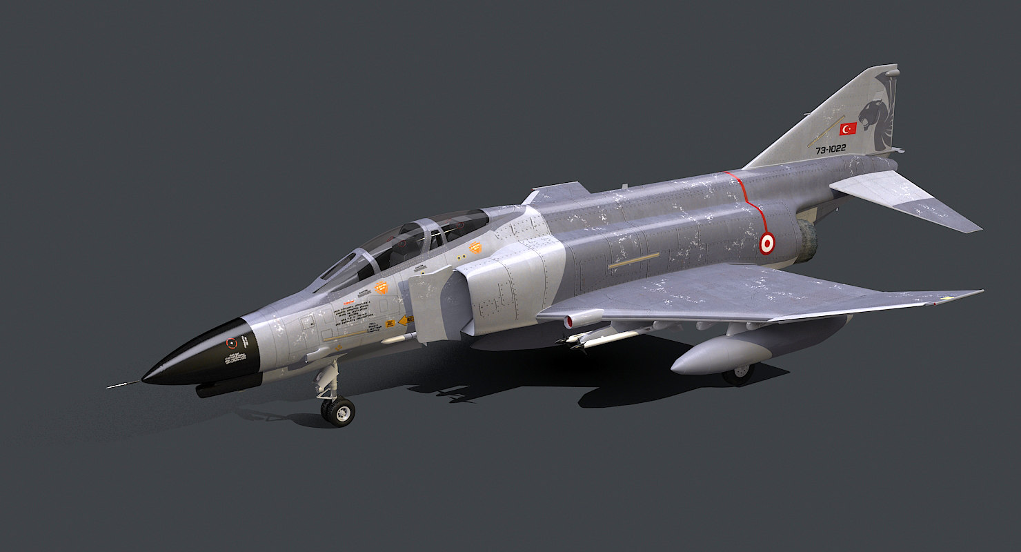 3d model turkish f-4e