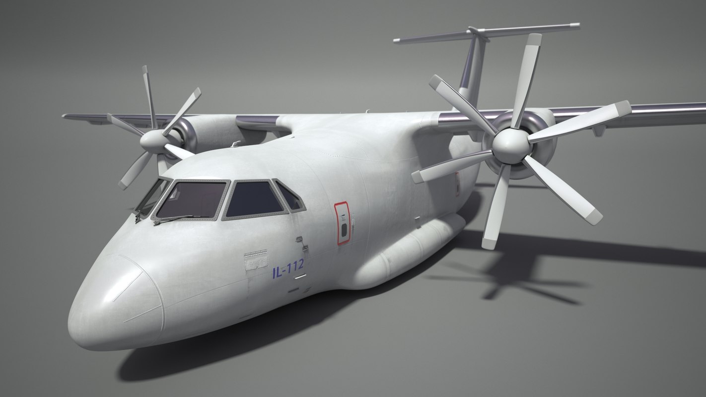 il-112 aircraft 3d model
