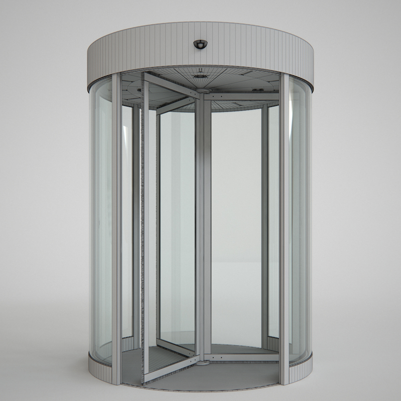 3d model revolving door