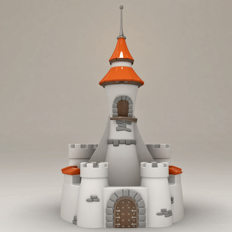 3d cartoon stylized castle