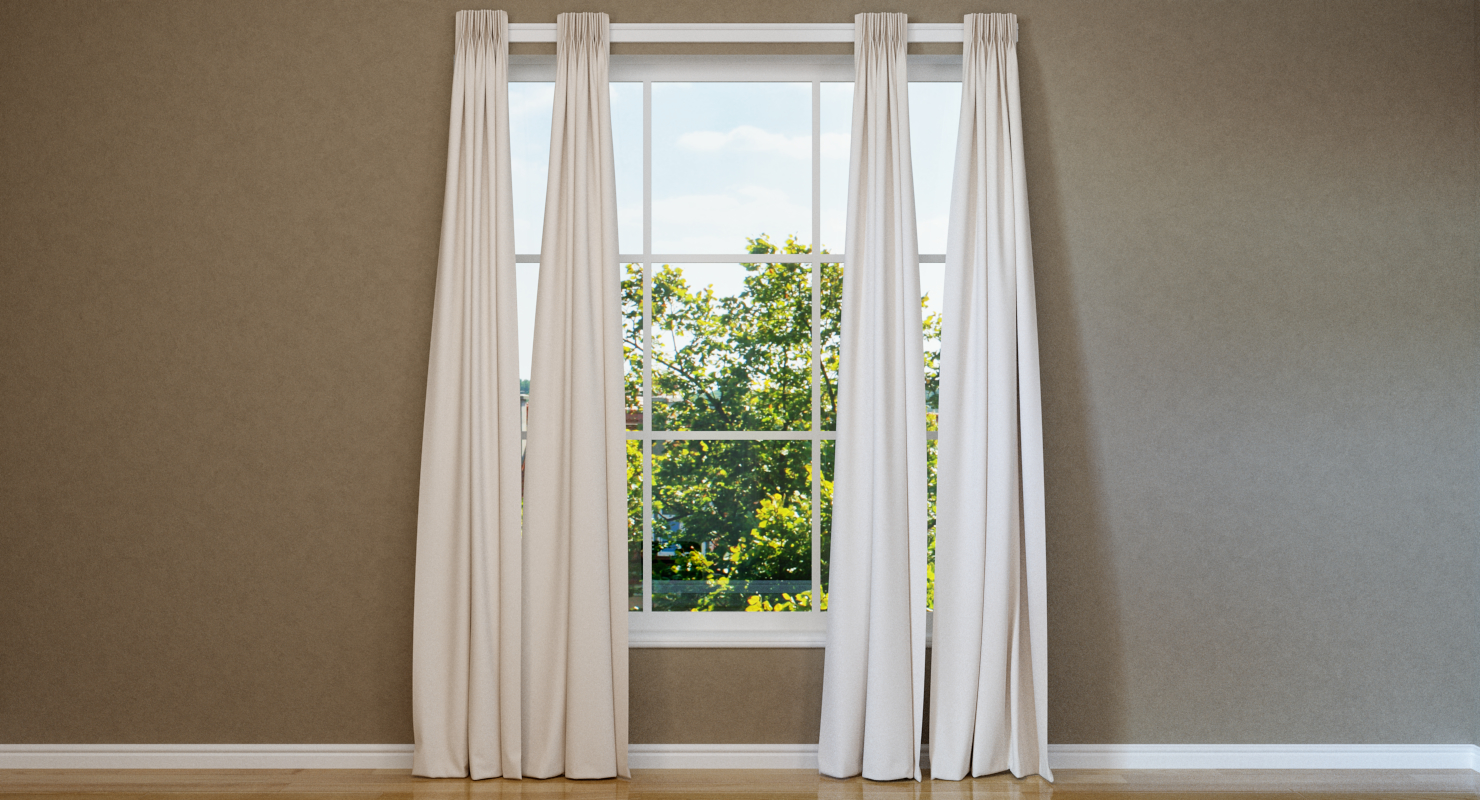 3d model kind modern curtains