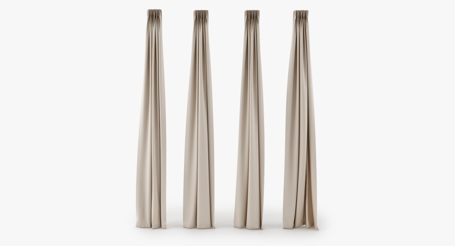 3d model kind modern curtains