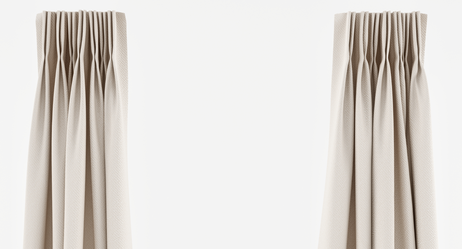 3d model kind modern curtains