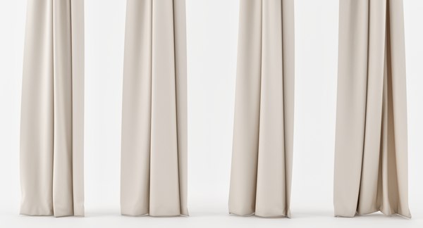 3d model kind modern curtains