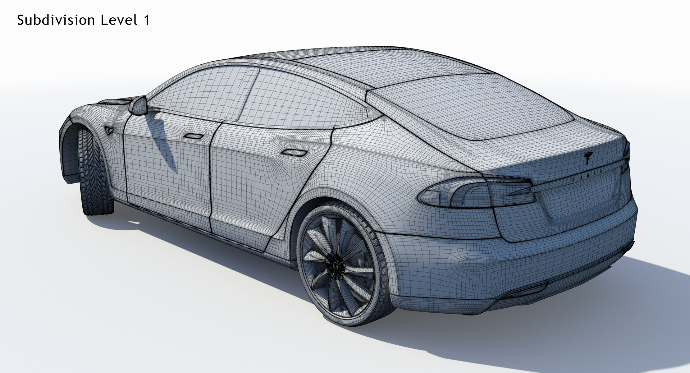 3d tesla s modelled