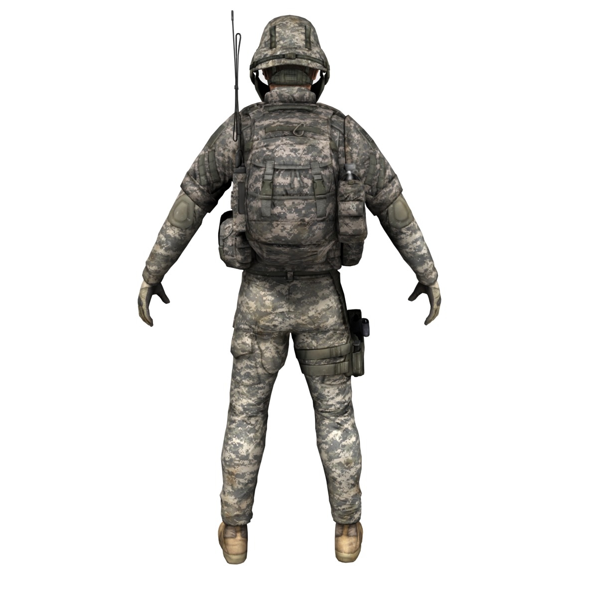 modern soldier 3d model