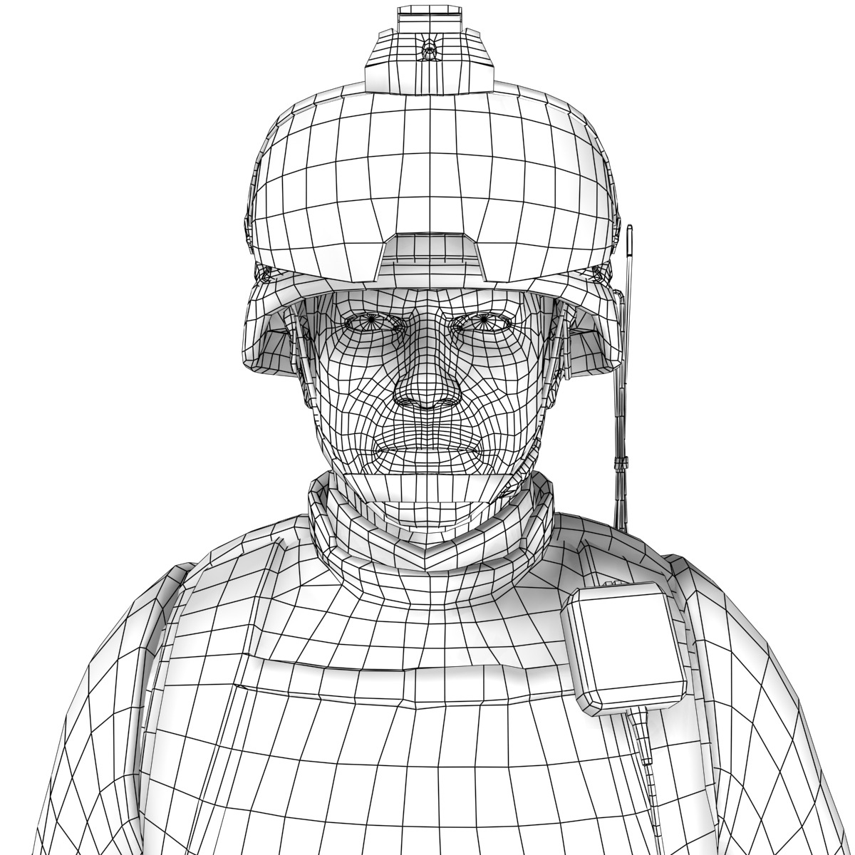 modern soldier 3d model