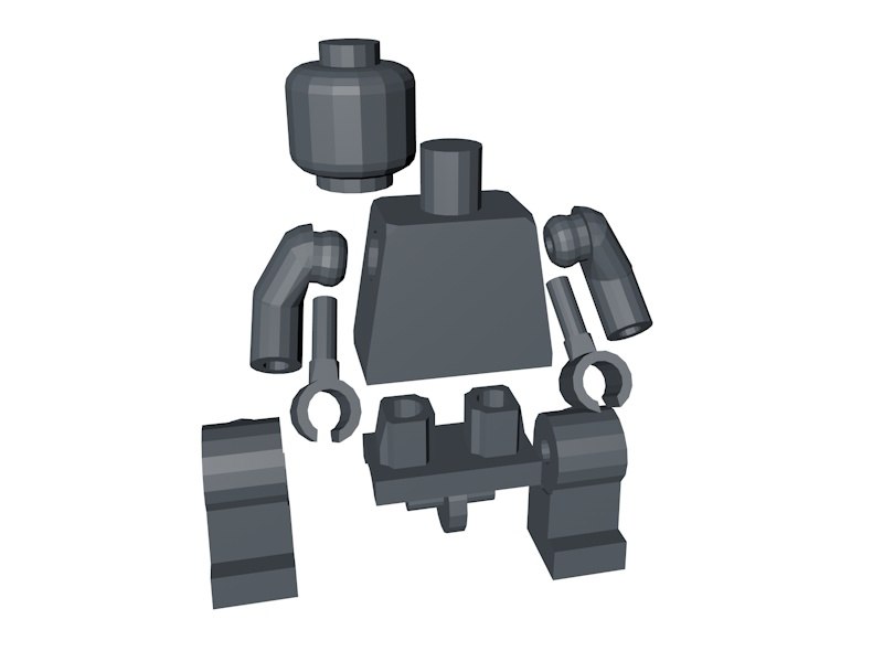 3d lego mini-figure base