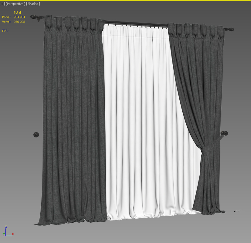 curtain 3d max