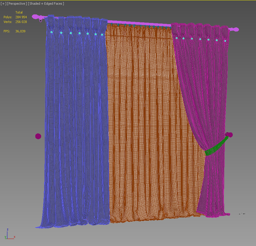 curtain 3d max