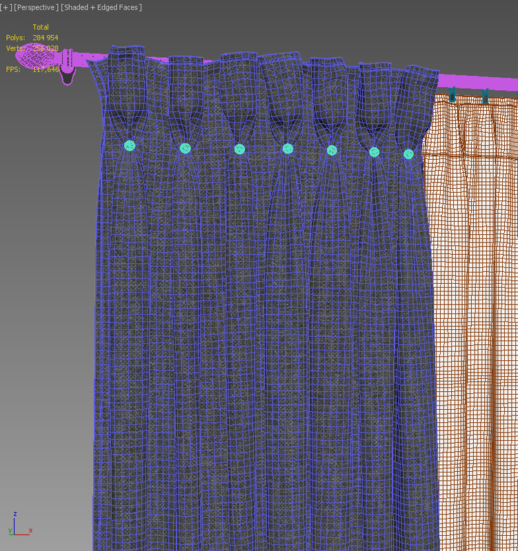 curtain 3d max