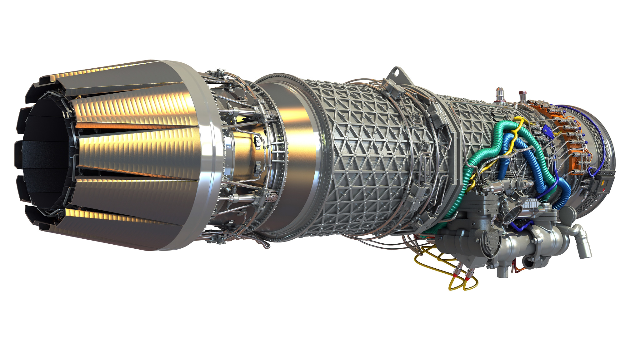 3d model eurojet ej200 military turbofan