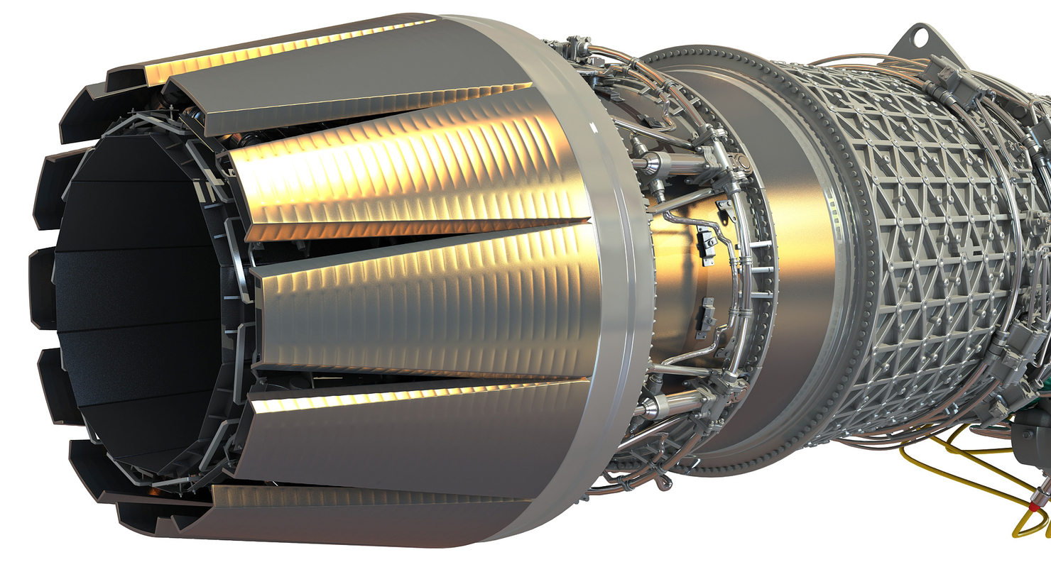3d model eurojet ej200 military turbofan
