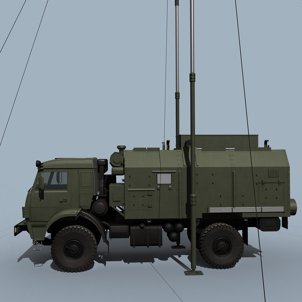 3d model russian military radio station