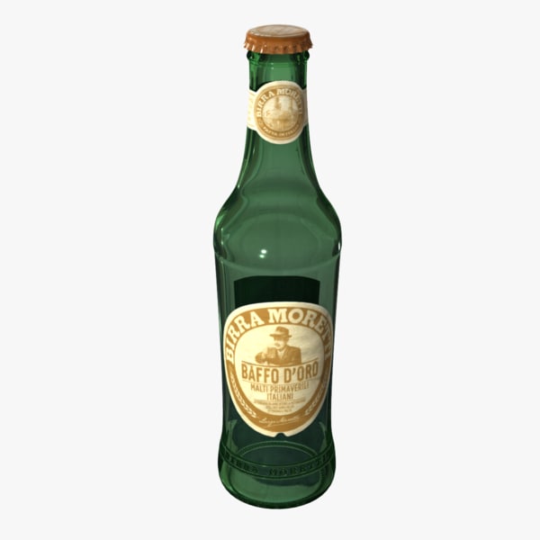 moretti bottle 3d obj