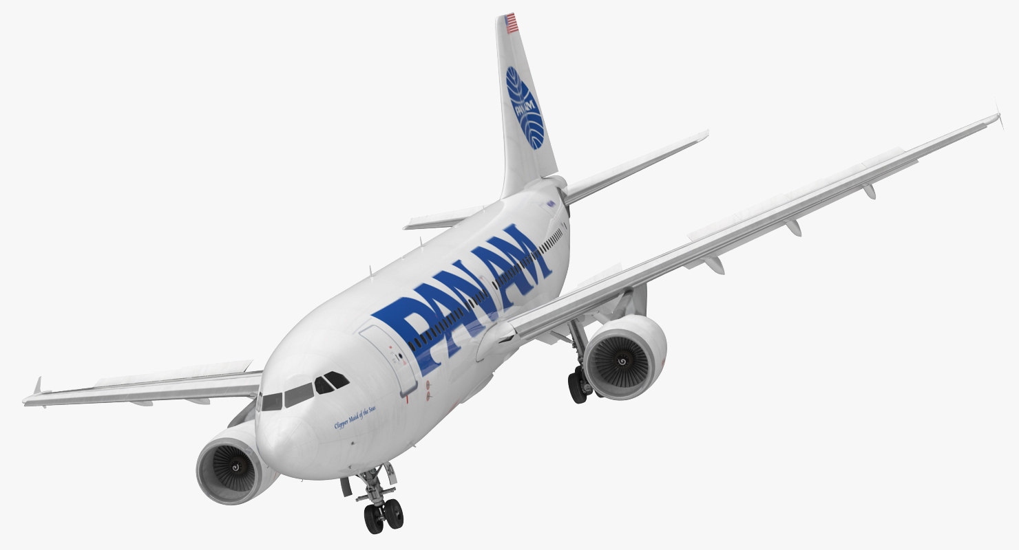 3d model airbus a310-300 pan american