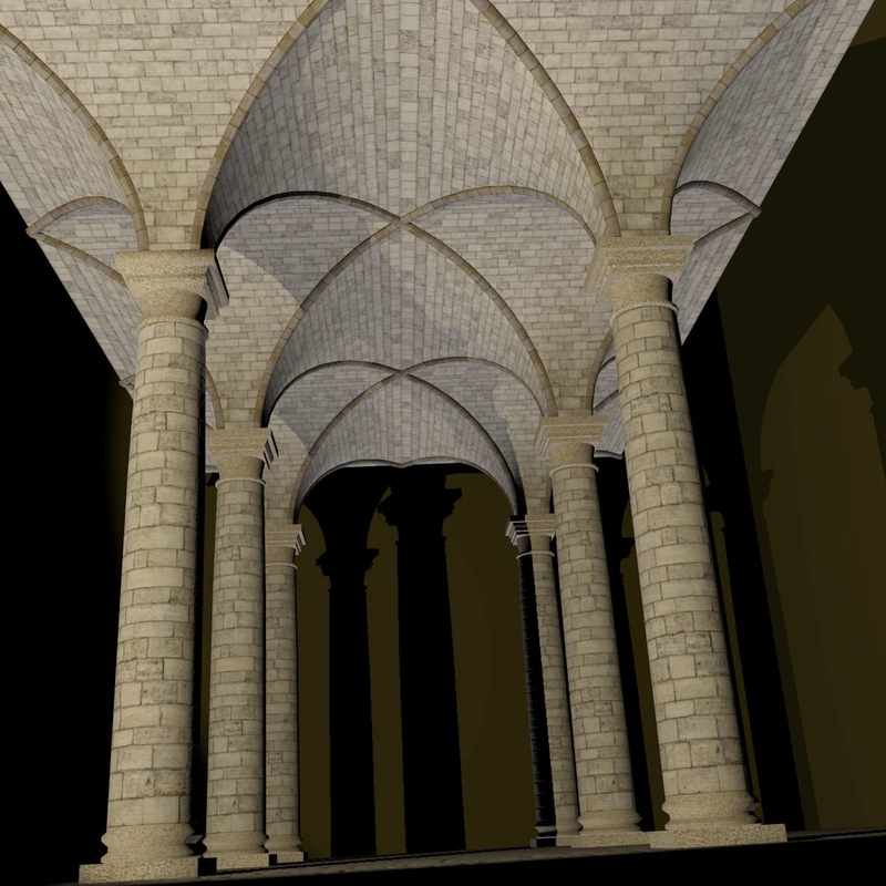 3d model vaults bricks stones