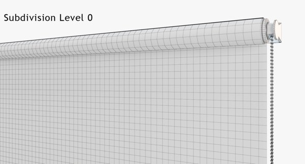 3d roller animation curtain model