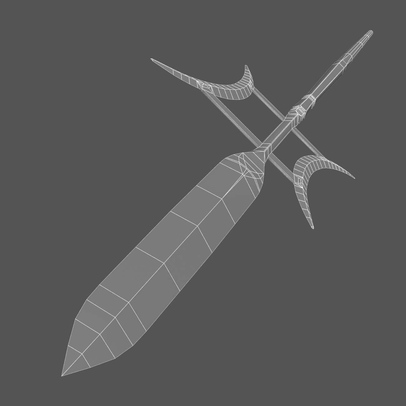 3d model old chinese halberd