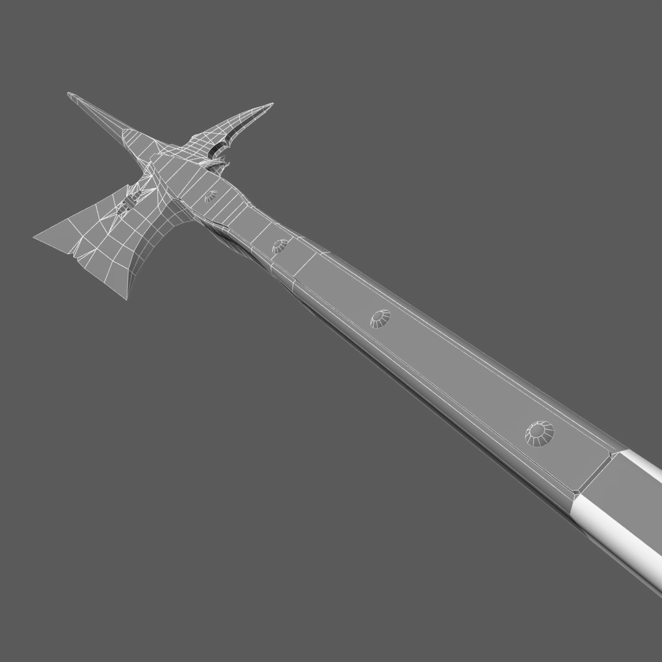 3d model swiss halberd