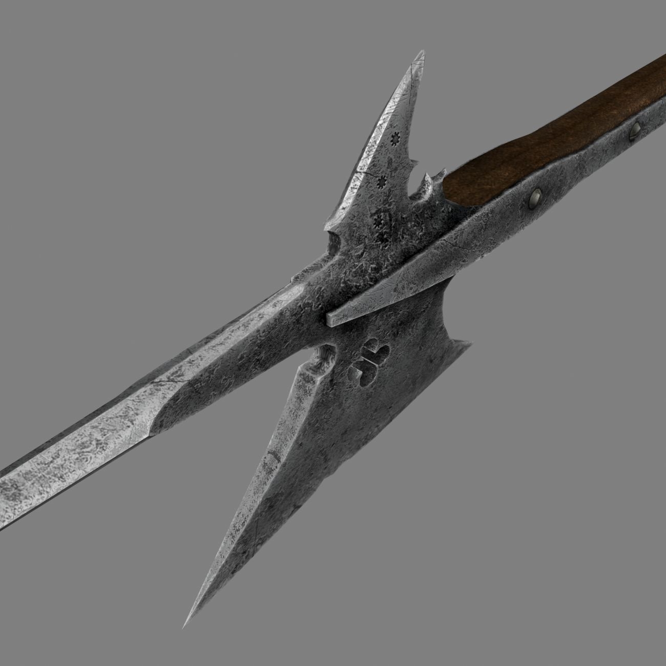 3d model swiss halberd