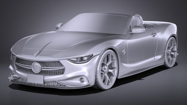 3d model generic sport convertible