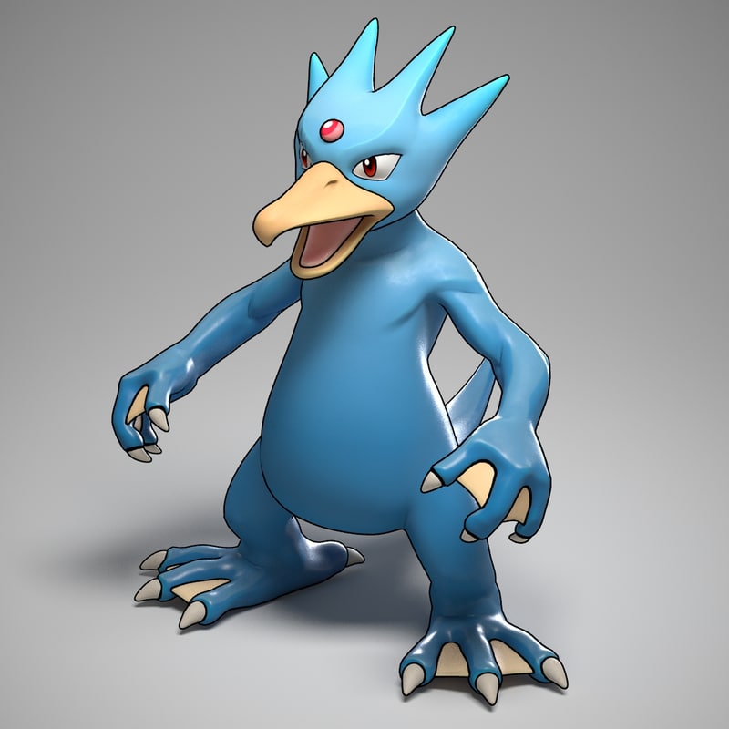 3d model of golduck pokemon