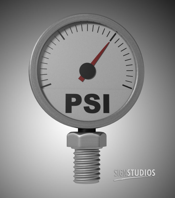 psi pressure gauge needle 3d dxf
