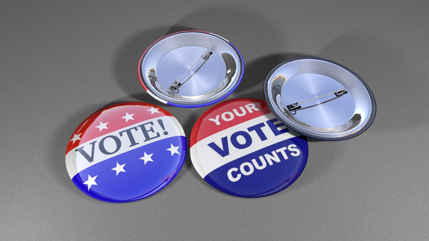 3d vote buttons badge