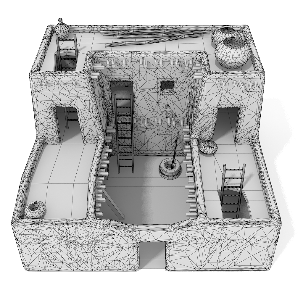 3d model desert house