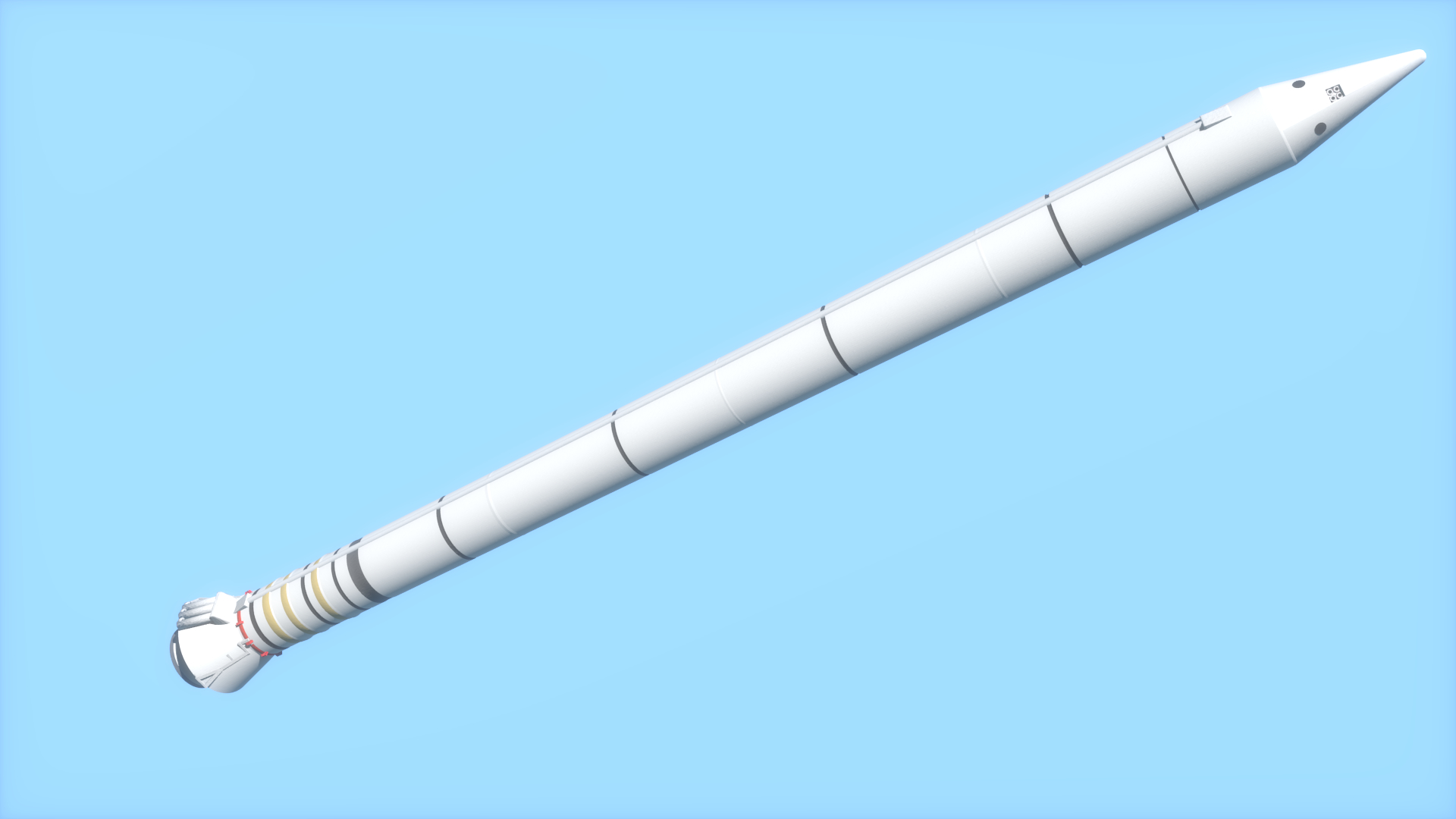 3d model solid rocket booster