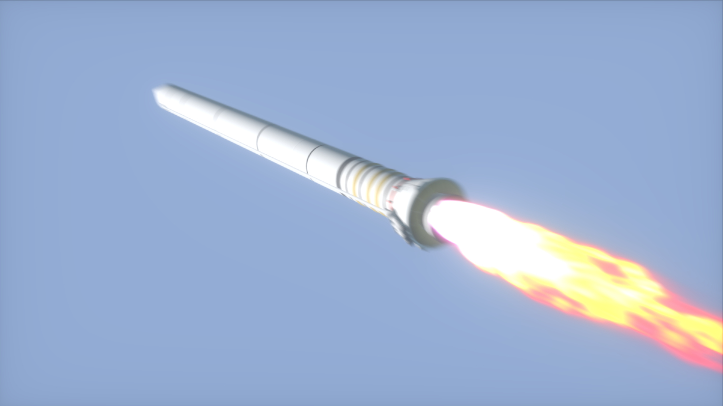 3d model solid rocket booster