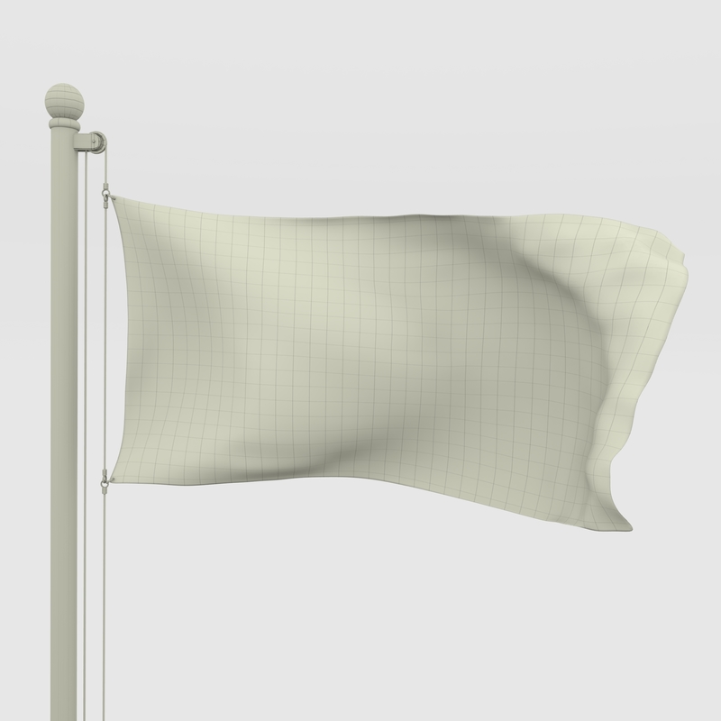3d flag pole model