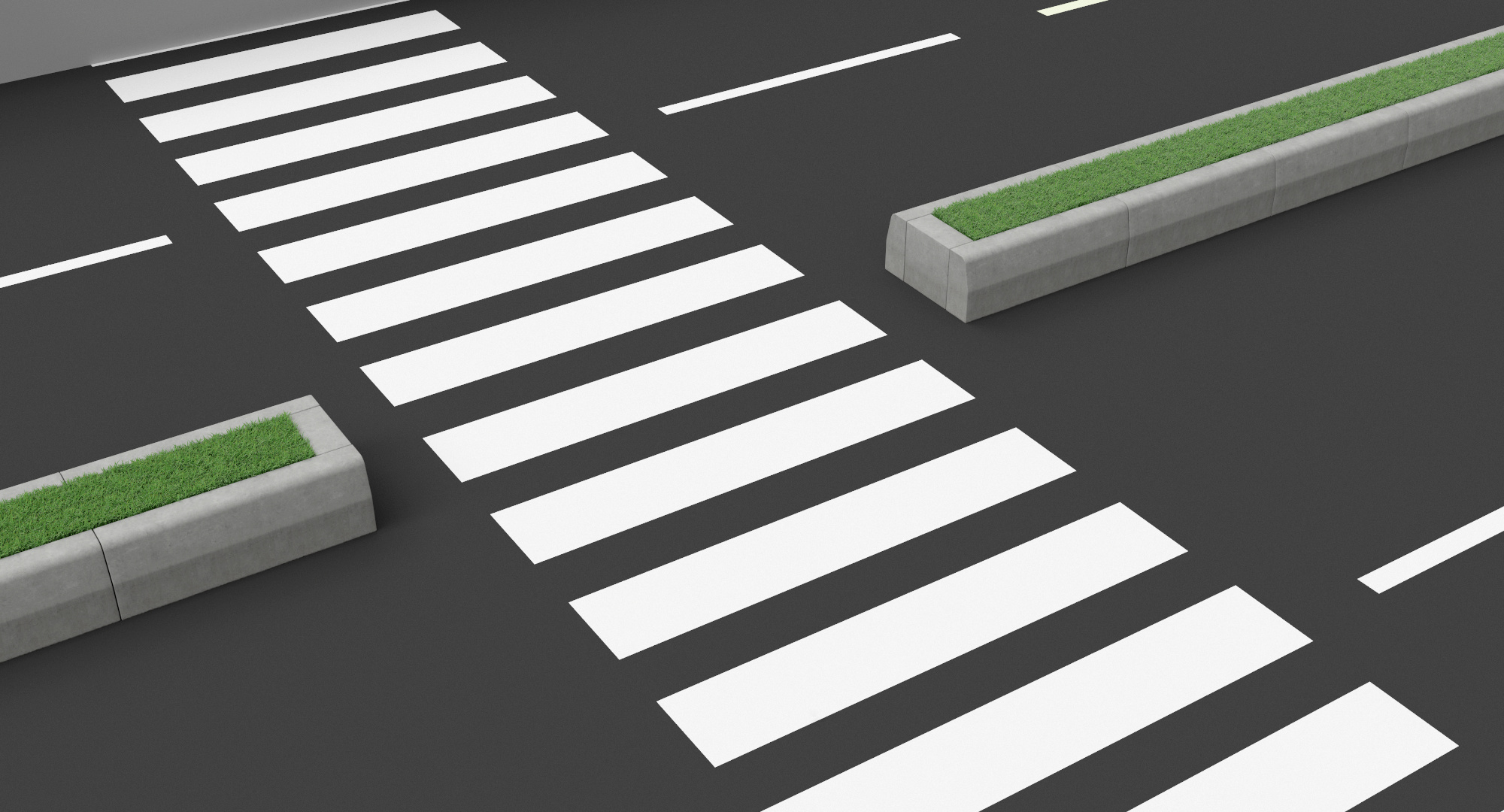 3d model road curb