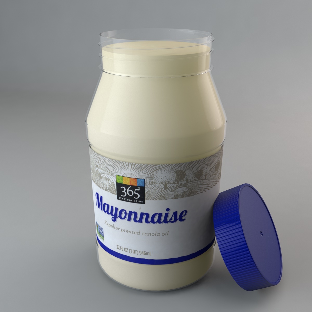 mayonnaise jar mayo c4d