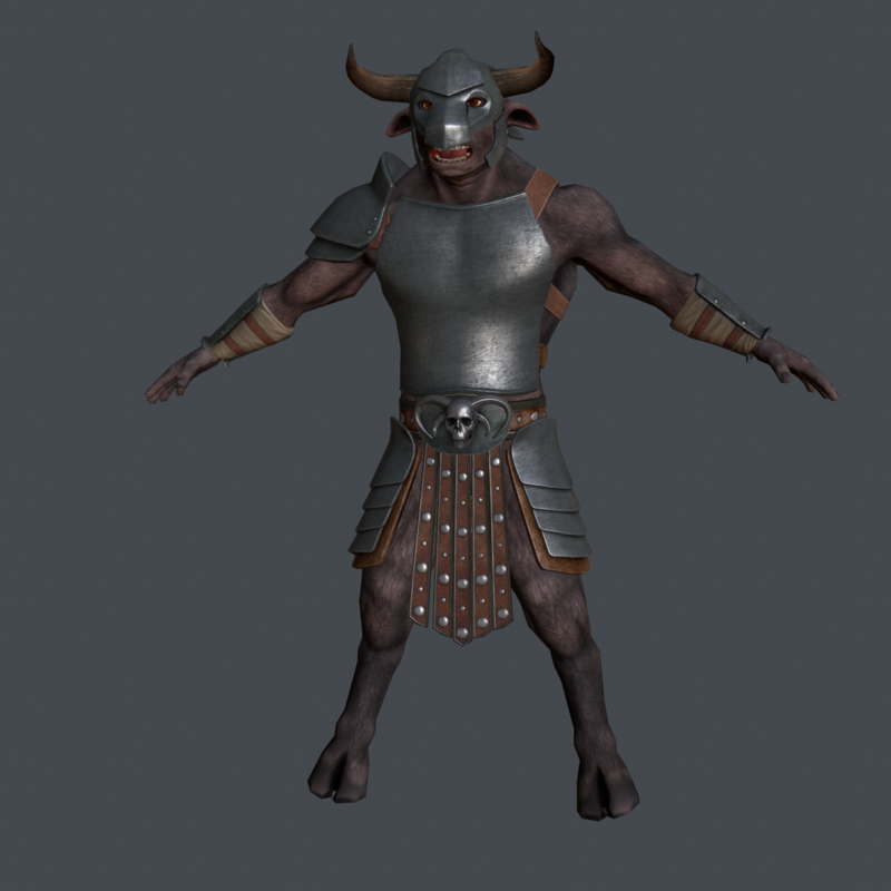 3d minotaur armor