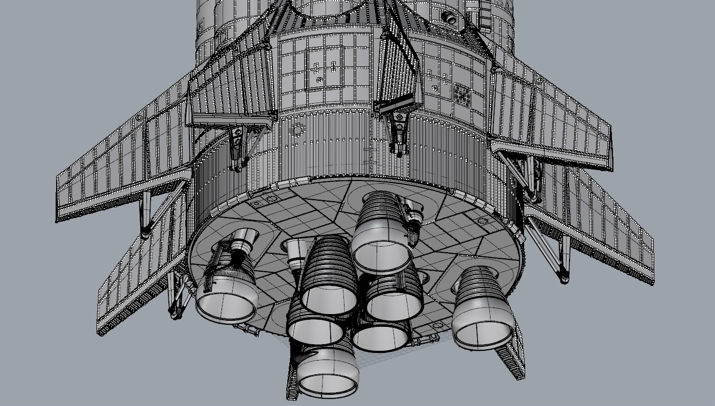 saturn 1b 3d model