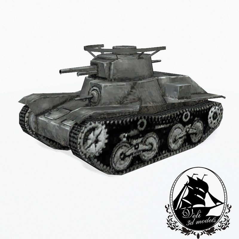 3d model type 4 ke-nu light tank