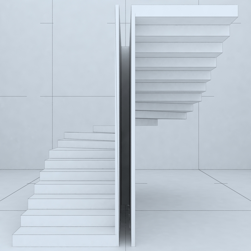 3d stairs architectural design